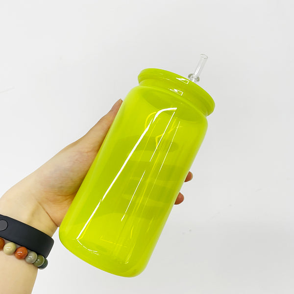Rts usa_16oz neon fluorescent color beer plastic cans for UV DTF wraps ...