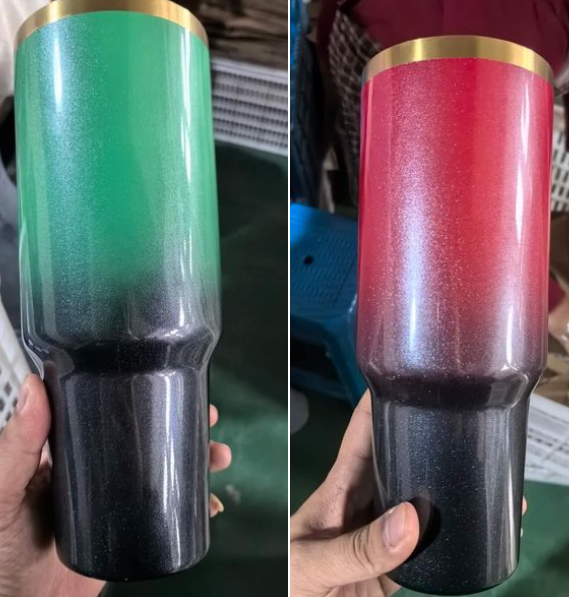 Sparkly Elphaba colors 40oz gold plated tumblers_nina – YPMUG